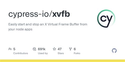 Github Cypress Io Xvfb Easily Start And Stop An X Virtual Frame Buffer From Your Node Apps