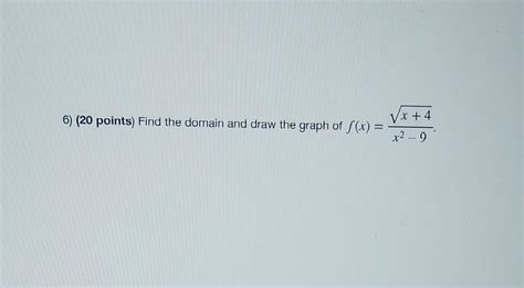 solved 6 20 points find the domain and draw the graph of