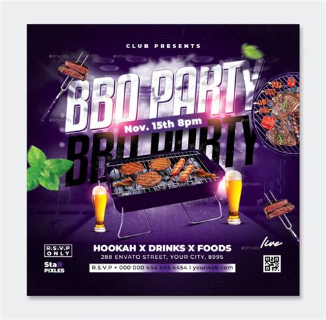 Bbq Party Flyer Design Psd Design Template Place