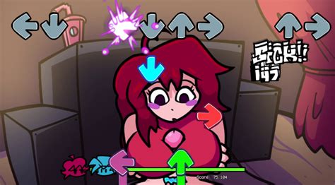 Rule 34 Arrows Friday Night Funkin Auburn Hair Behind Speakers Blue