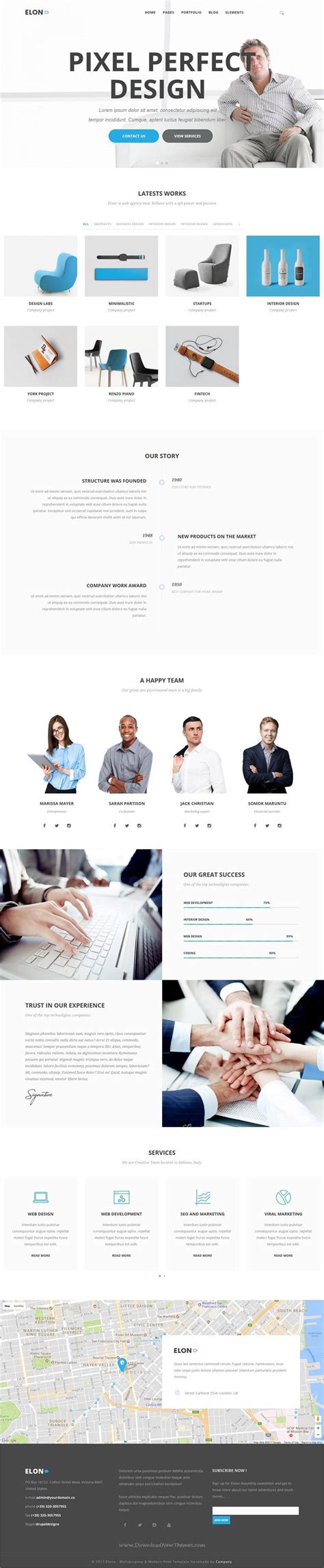 elon businesses and agencies modular drupal theme layout download