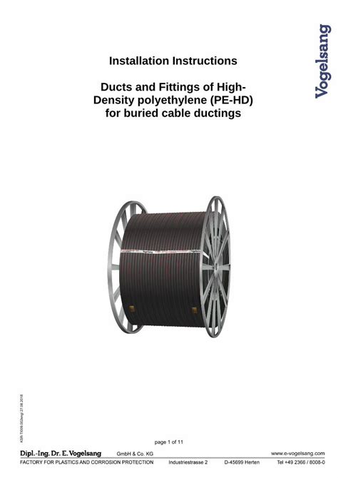 Pdf Installation Instructions Ducts And Fittings Of High Dokumen Tips
