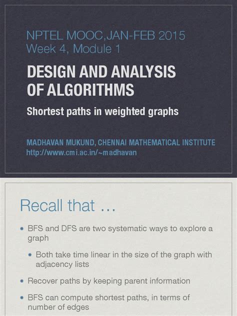 nptel mooc jan feb 2015 week 4 module 1 design and analysis of