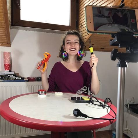 Arduino Lilypad Controlled Neopixel Earrings