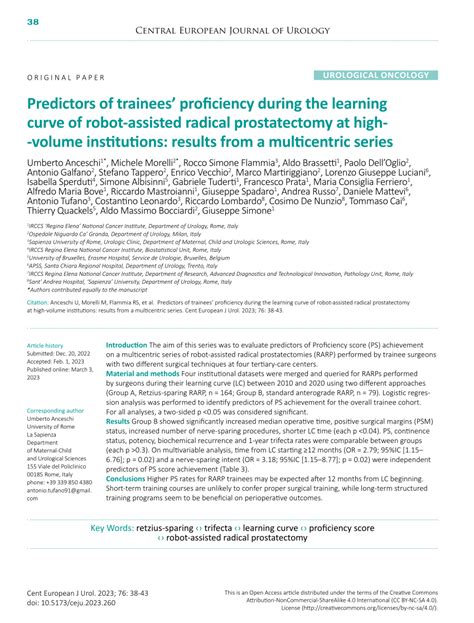 Pdf Predictors Of Trainees Proficiency During The Learning Curve Of
