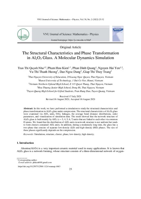 Pdf The Structural Characteristics And Phase Transformation In Al2o3