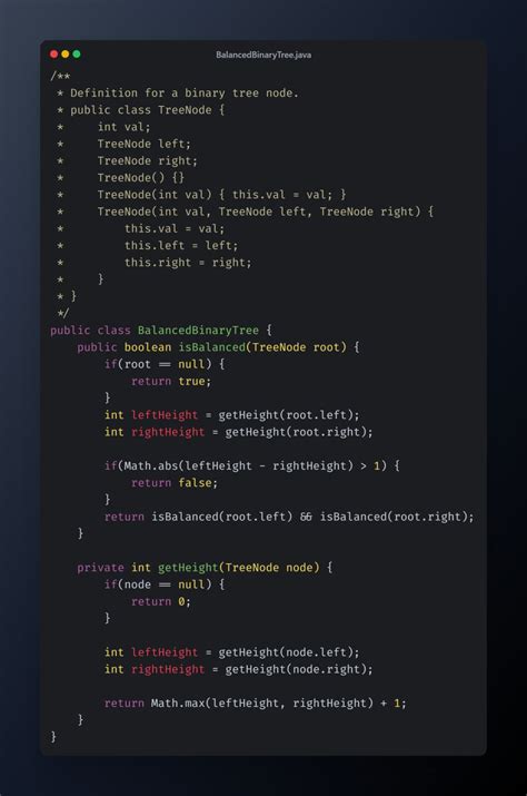 Java Code For Checking Balanced Binary Trees Shekhar Singh Posted On