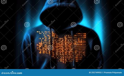 Hoodie With Binary Code On The Background Generative Ai Stock Image