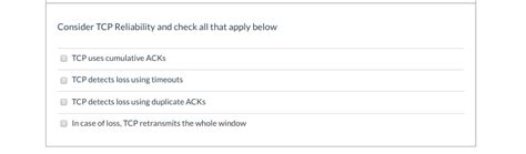 Solved Check All That Apply To The TCP Timeout The Timeout Chegg Com