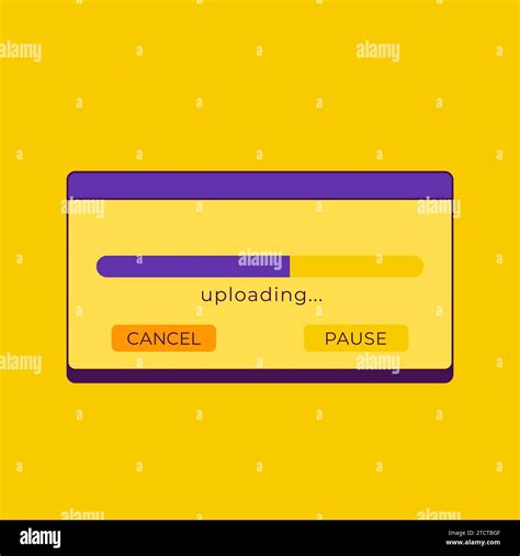upload window with progress bar retro design stock vector image and art