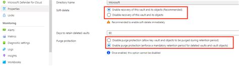 azure key vault soft delete purge protection