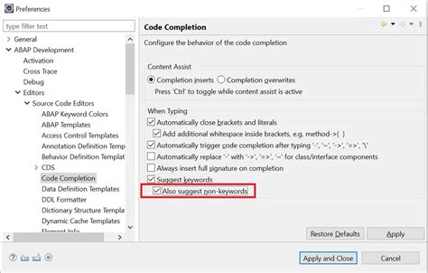 Exploring ABAP Editor The Code Completion SAPGUI Eclipse Discovering ABAP