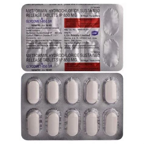 Metformin Hydrochloride Sustained Release Tablets Ip 500 Mg At ₹ 150