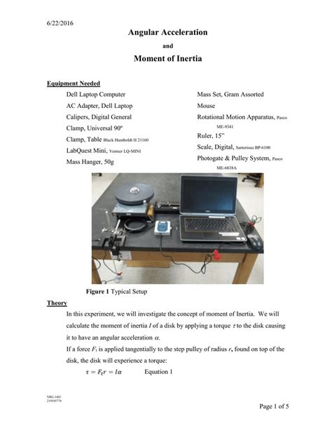 Angular Acceleration Moment Of Inertia