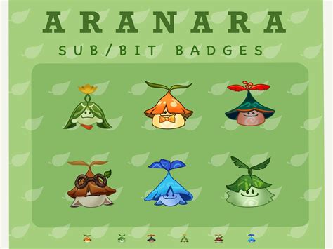 Aranara Genshin Impact Sub Bit Badges For Twitch Etsy Uk