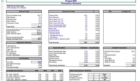 Simple Lbo Model Template Simple Lbo Model Template Free Template Design Williamson Ga Us