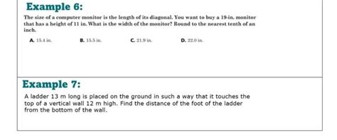 Solved Example 6 The Size Of A Computer Monitor Is The Chegg Com