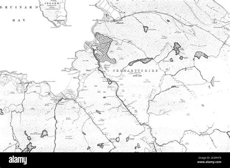 Map Of Ross Cromarty Sheet 020 Ordnance Survey 1880 1881 Stock
