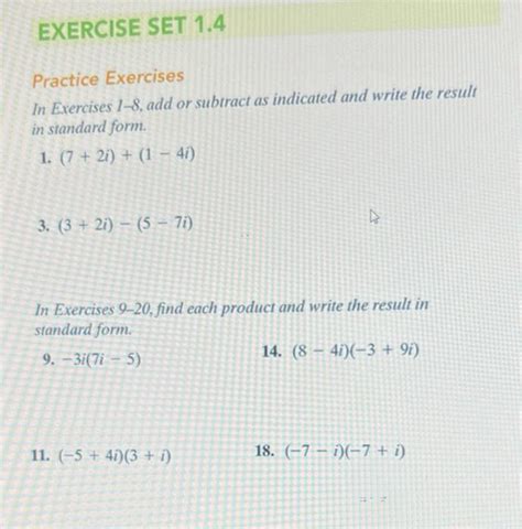 solved practice exercises in exercises 1 8 add or subtract