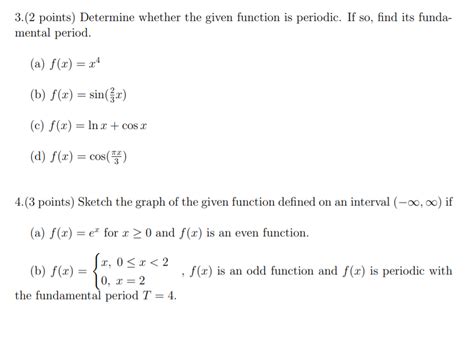 solved 3 2 points determine whether the given function is