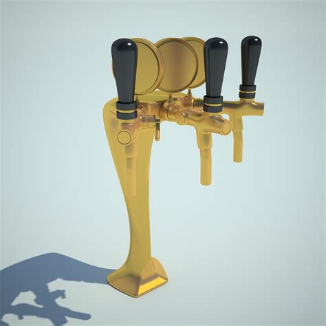 비어 타워 코브라 1 Way 골드 3d 모델 5 Blend Fbx Obj Free3d