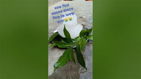 মহাদেব বানানোর চেষ্টা করলাম কিন্তু বরফ টা বের করতে গিয়ে ভেঙে গেলো 😭😭 খুব খারাপ লাগছে Sadstatus