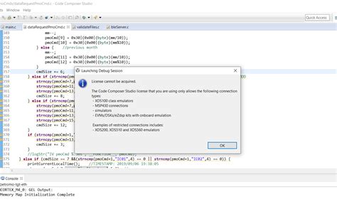 CCS TM C ENCPDT Getting Licence Can Not Be Acquired For Segger J Link For CCS V Code