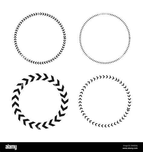 Circular Arrow Patterns Icon Set Circular Motion And Direction Vector