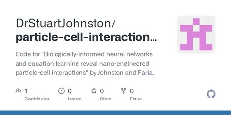 github drstuartjohnston particle cell interactions equation learning