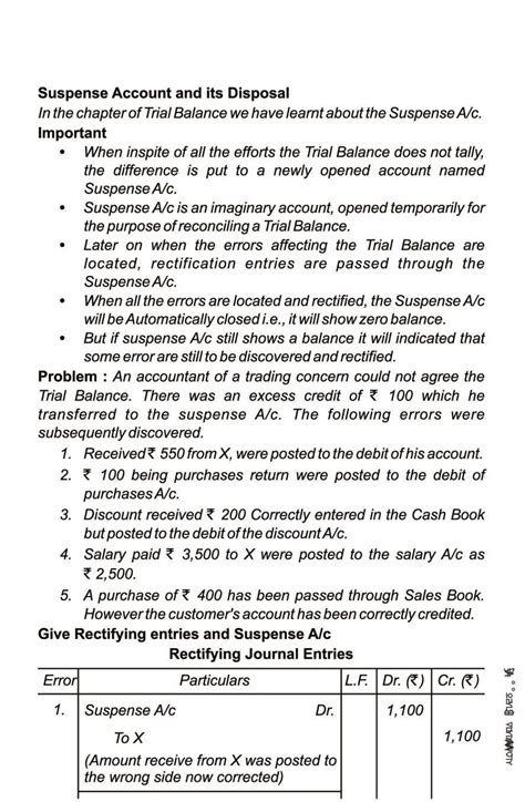Rectification Of Errors Class 11 Notes Pdf अशुद्धियों का शोधन के नोट्स All Important Notes
