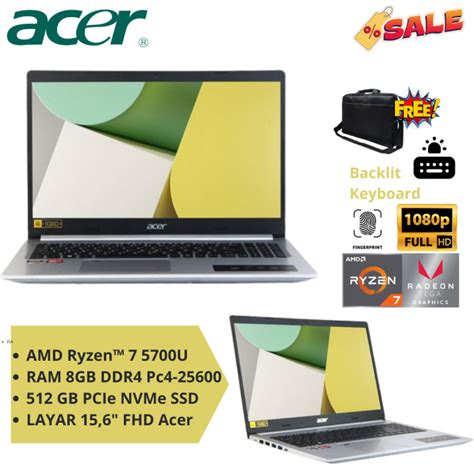 Laptop Acer Aspire With Amd Ryzen Ram Gb Ssd Gb Layar Fhd Windows Home Lazada