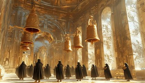 Premium Photo A 3d Scene Of Bell Ringers Participating In An Easter Sunday Bell Ringing Ceremony