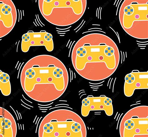 Seamless Bright Pattern Collection Of Graphic Elements For Electronics