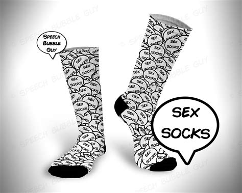 Sex Socks Novelty Socks Speech Bubble Guy
