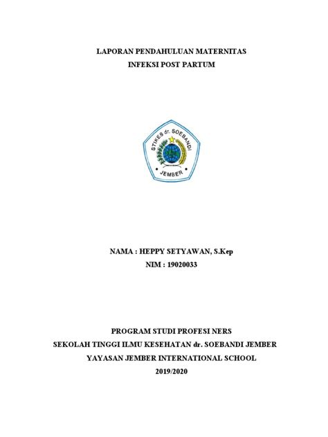 Lp Infeksi Post Partum Dan Pathway Pdf