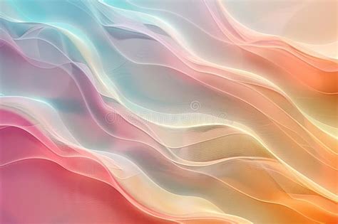 Wavy Lines In Pastel Colors Creating A Soothing Abstract Health Background Stock Illustration