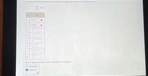 solved calculate the first eight terms of the sequence of