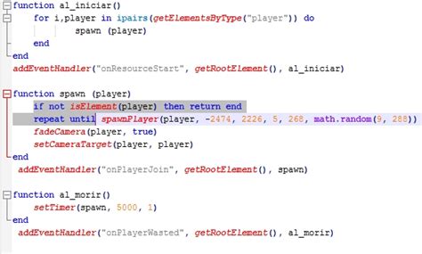 Tutorial Crear Spawn Scripting MTA SA