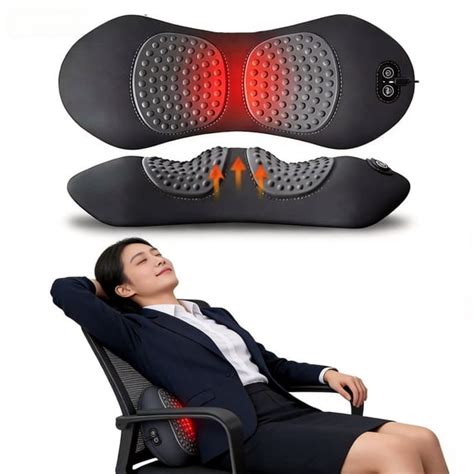 Triple Fusion Back Massager 3 In 1 Electric Lumbar Support Pillow With