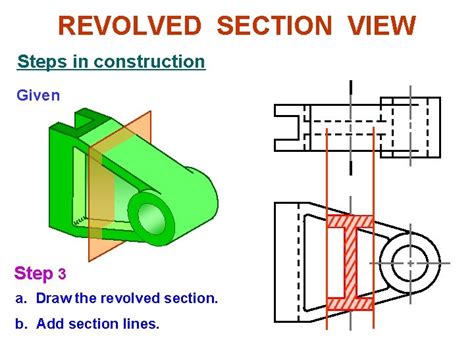 section views 2 revolved section brokenout section view