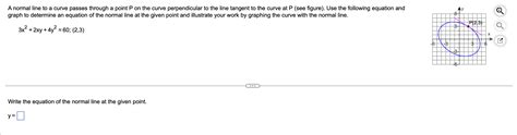 solved a normal line to a curve passes through a point p on