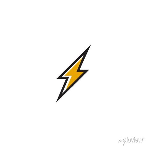Thunderbolt Logo Design Vector Template Wall Mural • Murals Blackout Flare Electrician
