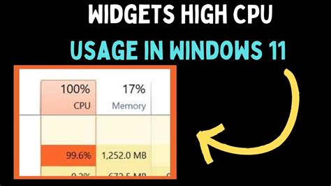 How to Fix Widgets High CPU Usage in Windows 11 - YouTube
