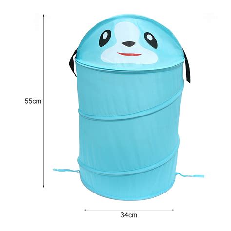 Cute Folding Bucket Laundry Cylinder Basket For To Vicedeal