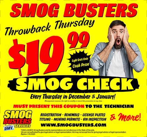 Coupon Smog Check - Smog Busters