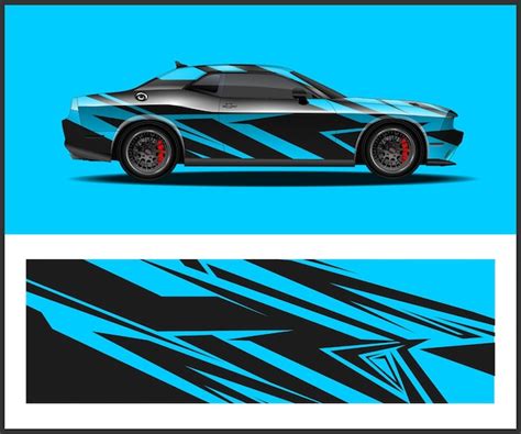 자동차 포장 디자인 터 배경 리버리 밴 프리미엄 벡터