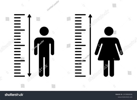 Human Height Icon Set Height Measurement Stock Vector Royalty Free 2570928191 Shutterstock