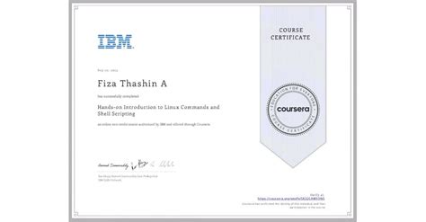 Fiza Thashin On Linkedin Coursera Linux Chennaiinstituteoftechnology