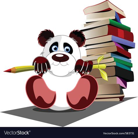 Panda School Royalty Free Vector Image Vectorstock