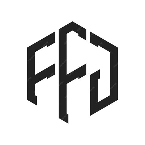 Diseño Del Logotipo Ffj Letra Inicial Ffj Monograma Logotipo Con Forma De Hexágono Vector Premium